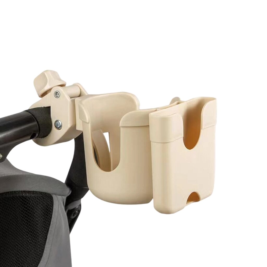 Подстаканник "два в одном" для коляски, аксессуар для прогулок с ребенком, держатель для мобильного телефона-новый бежевый подстаканник "Два в одном"
