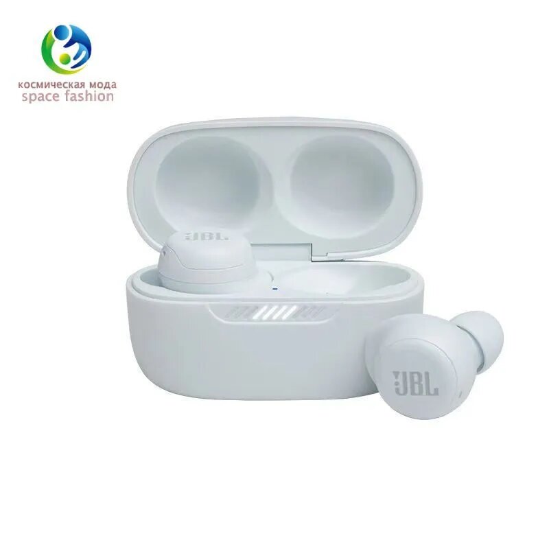 JBL Наушники беспроводные с микрофоном JBL Live Free NC+, USB Type-C, белый