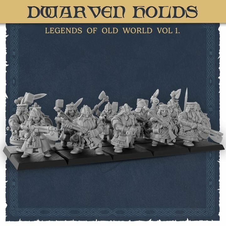 Миниатюра Warhammer Dwarven Holds/Clan Warriors Gunners