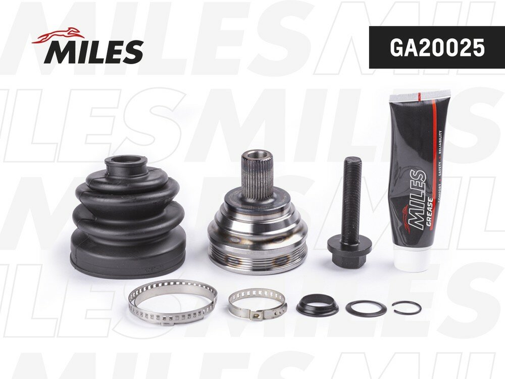Шрус наружный комплект MILES GA20025 AUDI A3, SKODA Octavia II/III/Yeti, VW Golf 5/6/7/Jetta/Passat B6/B7/Tiguan/Touran 03->