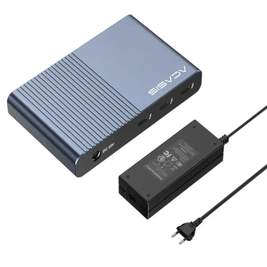 Док-станция Acasis 8K@60HZ, 3x Thunderbolt 4 40Gbps, зарядка PD 120 Вт, USB-A (10 Гбит/с)