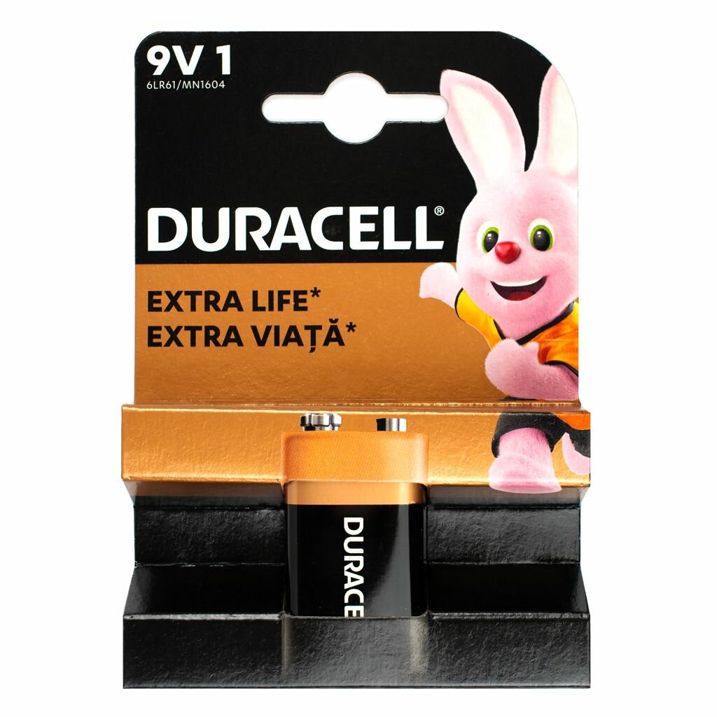 Батарейка алкалиновая DURACELL BASIC 6LR61 BL-1