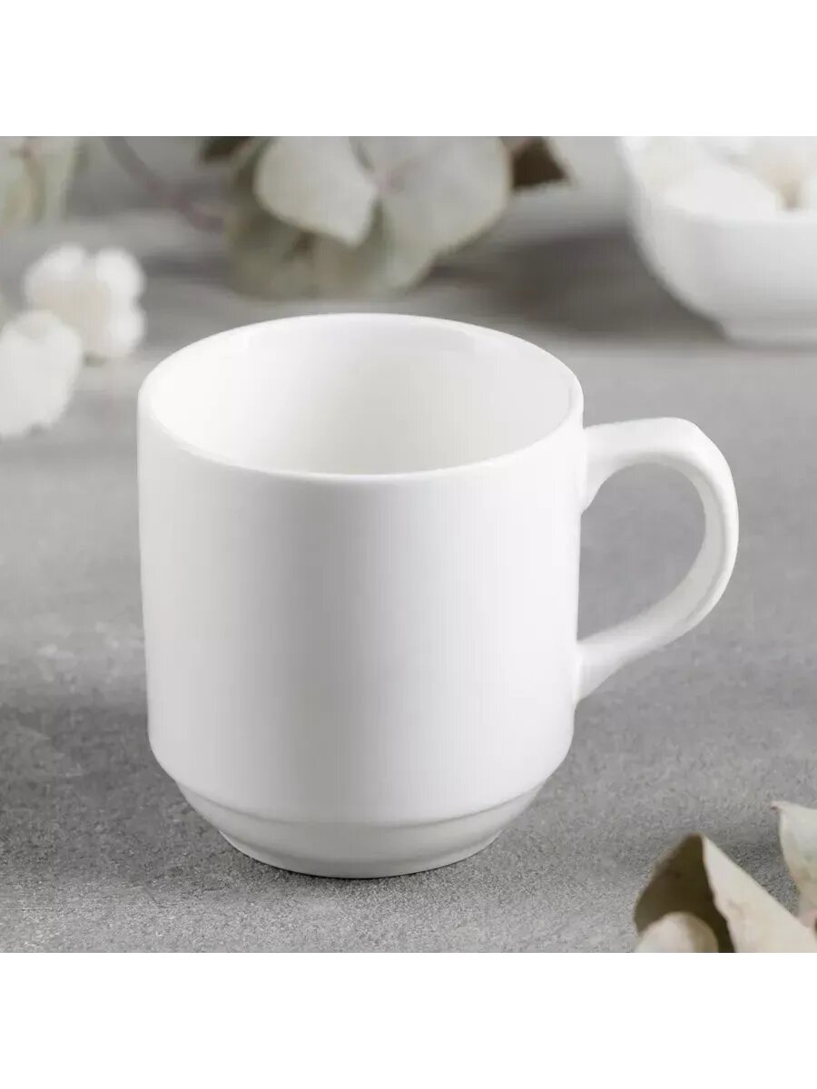 Кружка для чая и кофе фарфоровая 250 мл подарочная