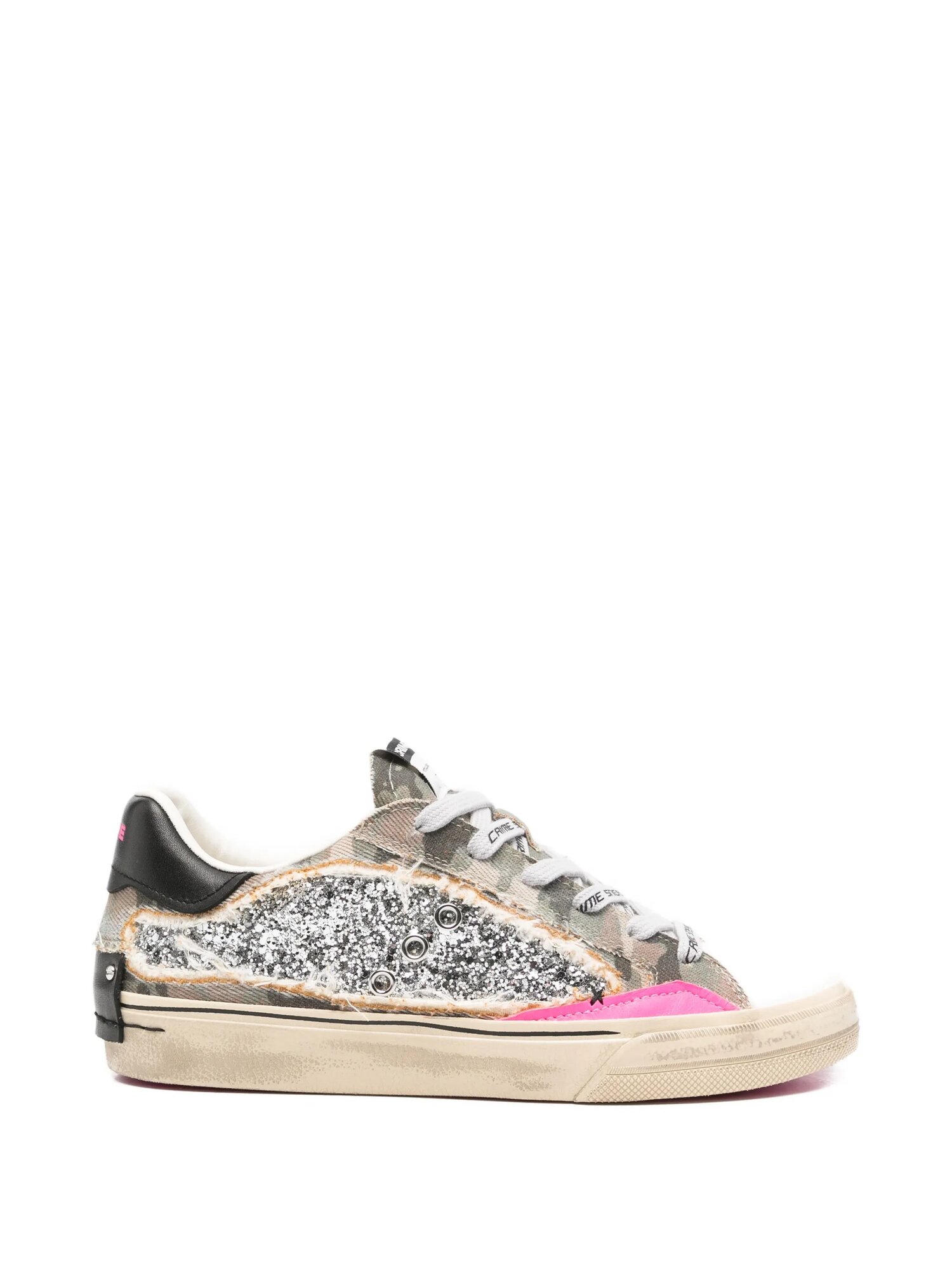 Кроссовки Camouflage glitter low-top sneakers