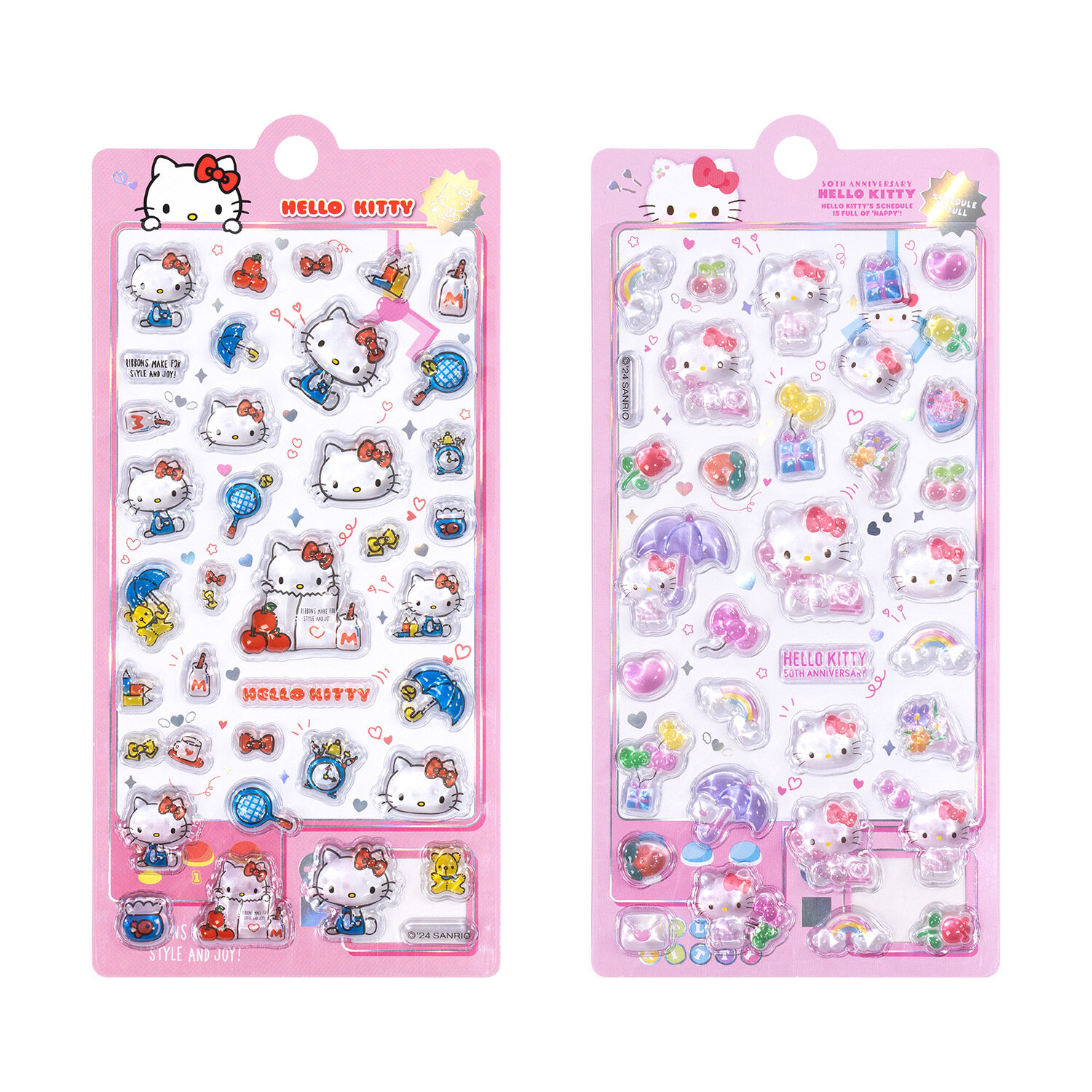 2026 Оригинальные 3D-стикеры Sanrio с тиснением, акриловые стикеры с алмазным эффектом для детского творчества, декоративные стикеры, эстетичный дизайн.