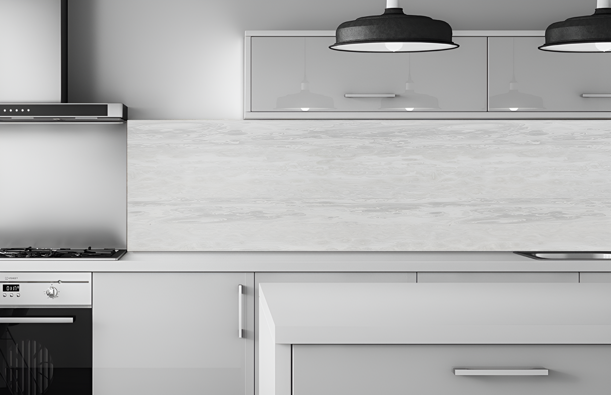 Кухонный фартук на стену "Скиф" 1300x600 мм. Цвет - Олива жемчужная