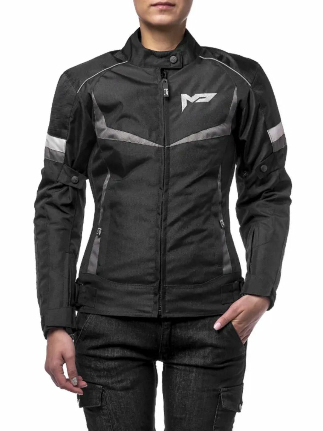 Куртка текстильная женская MOTEQ ASTRA черный/серый L