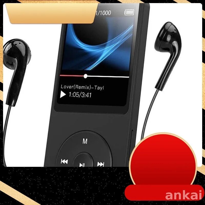 MP3-плеер с диктофоном и FM-тюнером, черный, поддержка FLAC, micro SD — фото 1