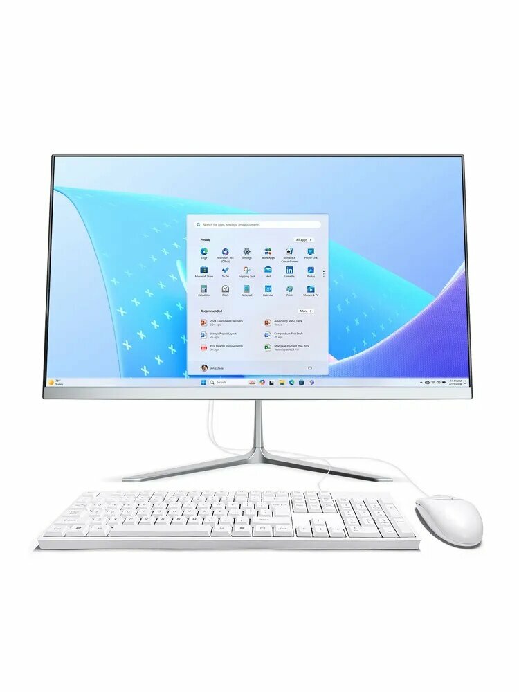 PTZZHEDM 24" Моноблок (Intel Core i5-2520M, RAM 8 ГБ, SSD 256 ГБ, Intel HD Graphics 3000, Windows 10 Pro), белый, Русская раскладка