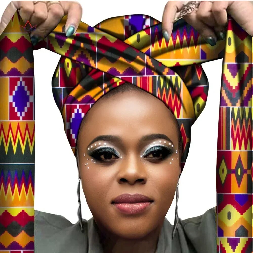 Женский африканский тюрбан из хлопка BintaRealWax 24fs1053