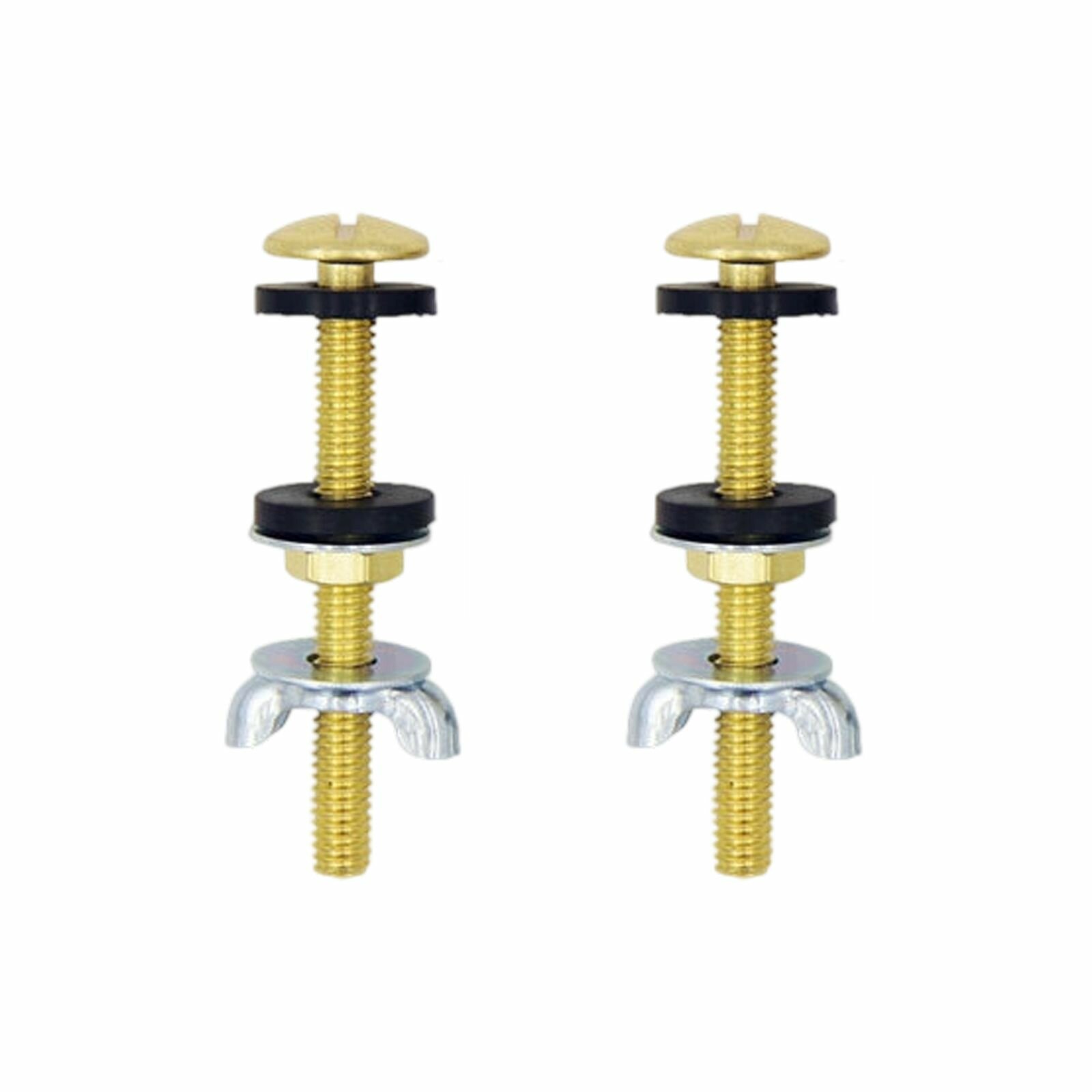 Универсальный комплект крепежа для бачка унитаза с прочными стальными болтами и уплотнителями