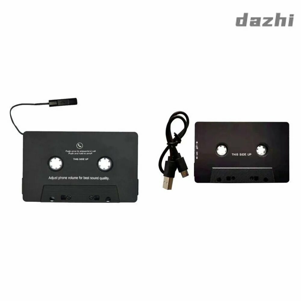 Bluetooth 5.0 адаптер для кассетных магнитол с микрофоном и AUX-выходомdz