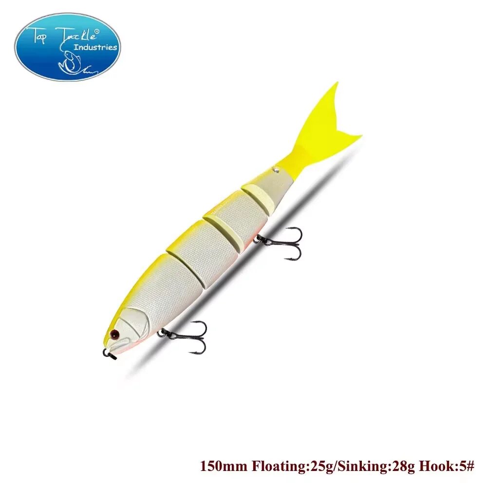 Воблер Joint Swimbait 150 мм, 28 г, светло-желтый