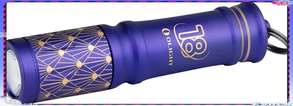 Olight i3E EOS Azure Blue Фонарь-брелок EDC с максимальной яркостью 180 люмен