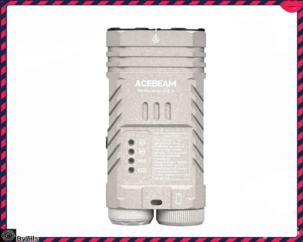 Фонарь ручной Acebeam Terminator M2-X Micro-Arc Oxidation темно-бежевый светодиодный ручной фонарь, 3200 люмен — фото 1