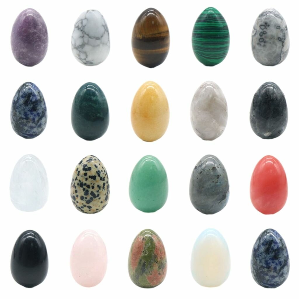 Пасхальные яйца,20шт Коллекция хрустальных камней в виде кувшинок, Целебные камни, Яйца, Украшения в форме яиц