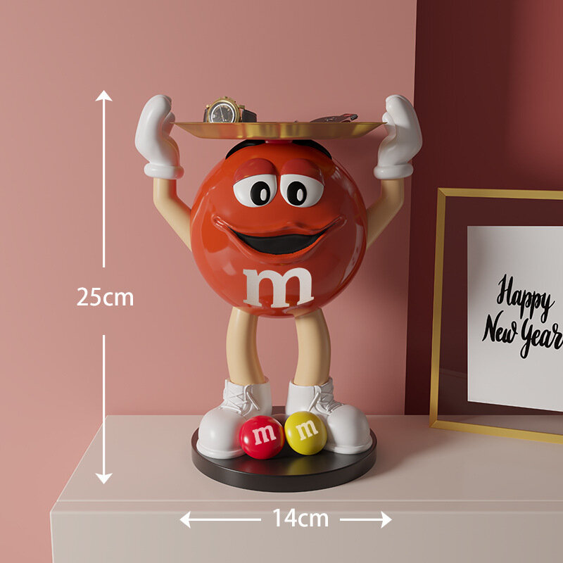 Подставка для ключей в форме конфеток M&M's для хранения ключей в прихожей гостиной, высококачественный декоративный предмет.