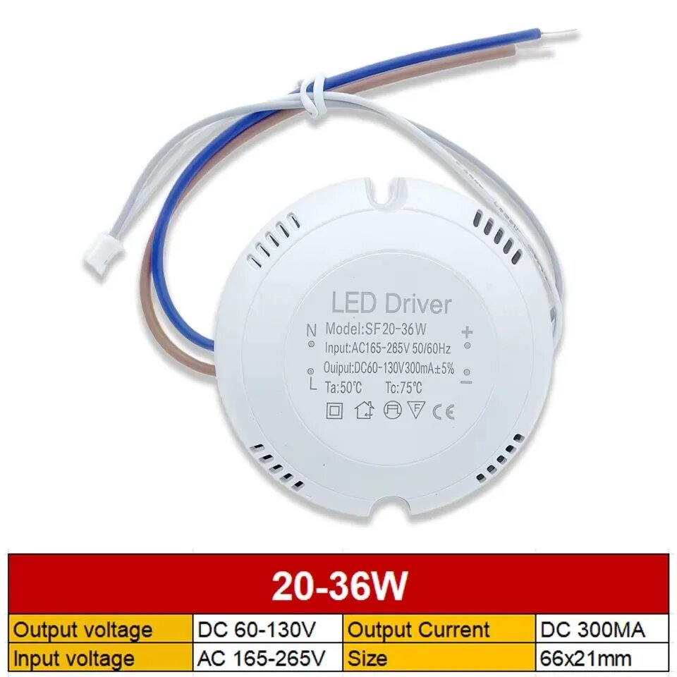 LED драйвер Symcore 8-100Вт DC 24-80В 60В-130В 20-36W