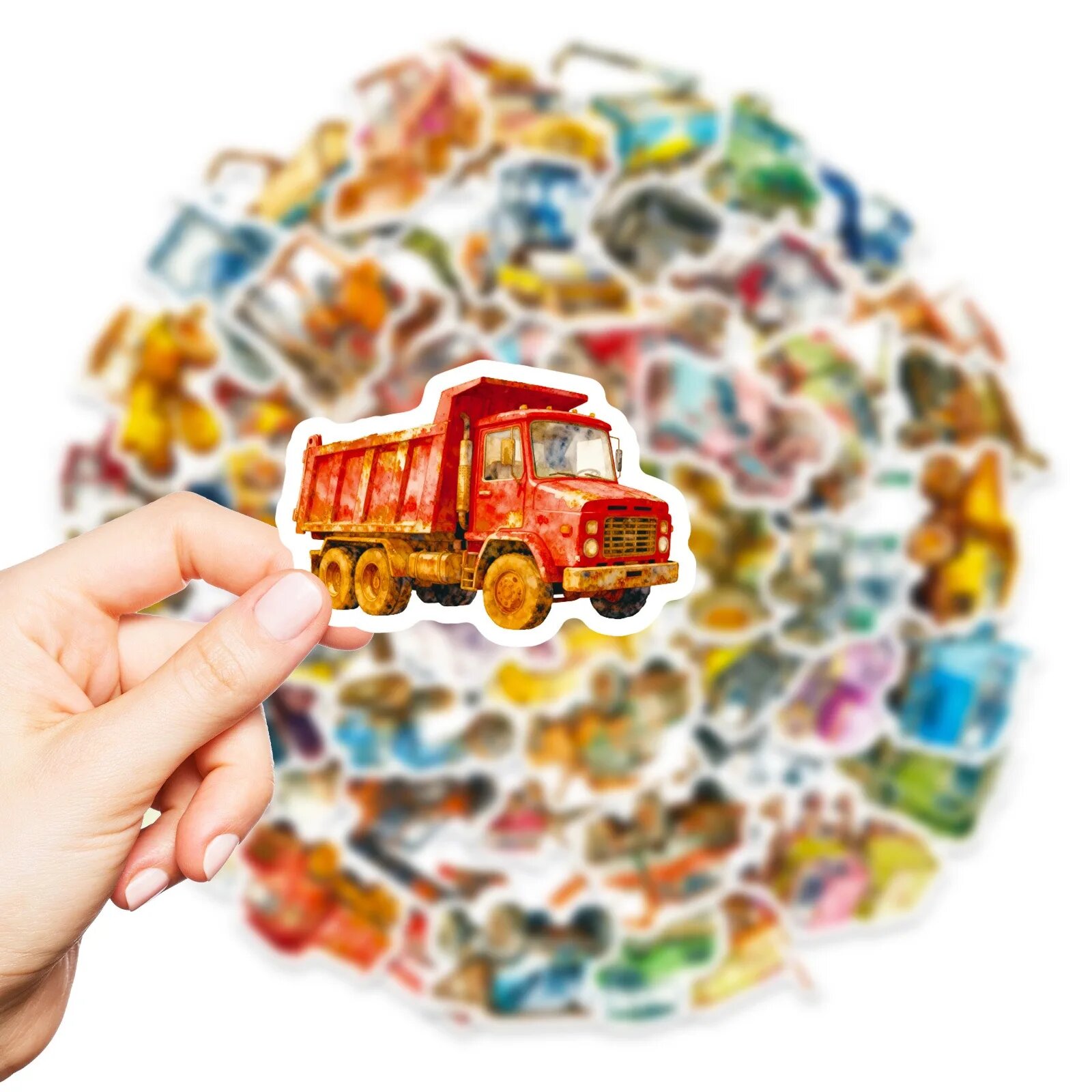 10/56 шт, ретро строительная машина, экскаватор, наклейки, транспортные наклейки для грузовиков, детская игрушка, сделай сам, телефон, чемодан, ноутбук, крутая наклейка на автомобиль