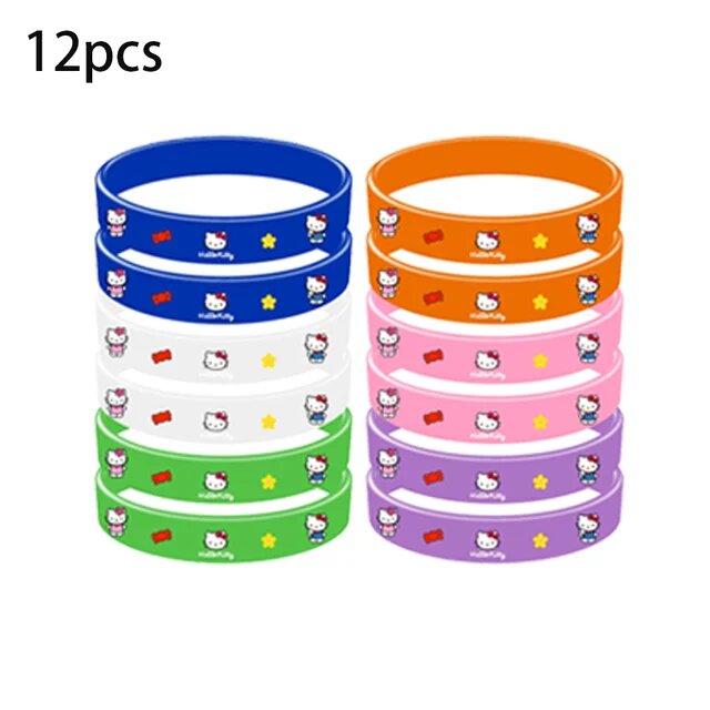 Украшения для дня рождения в стиле Hello Kitty, браслеты «Пат-а-бу», марки, наклейки, подарочные пакеты, торты, небольшие подарки, товары для вечеринок.