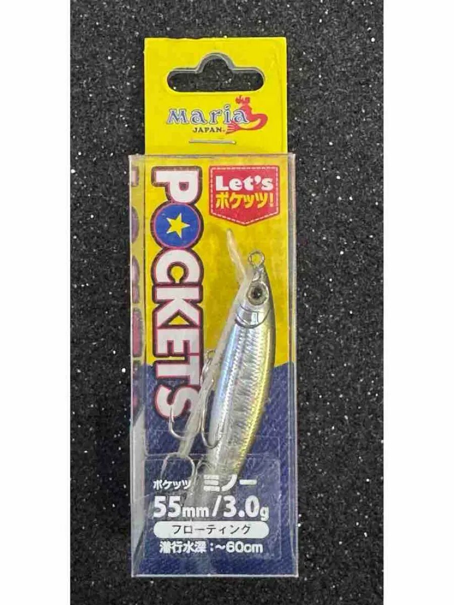 Воблер 55 мм. 3.0 гр. Maria Pockets Minnow