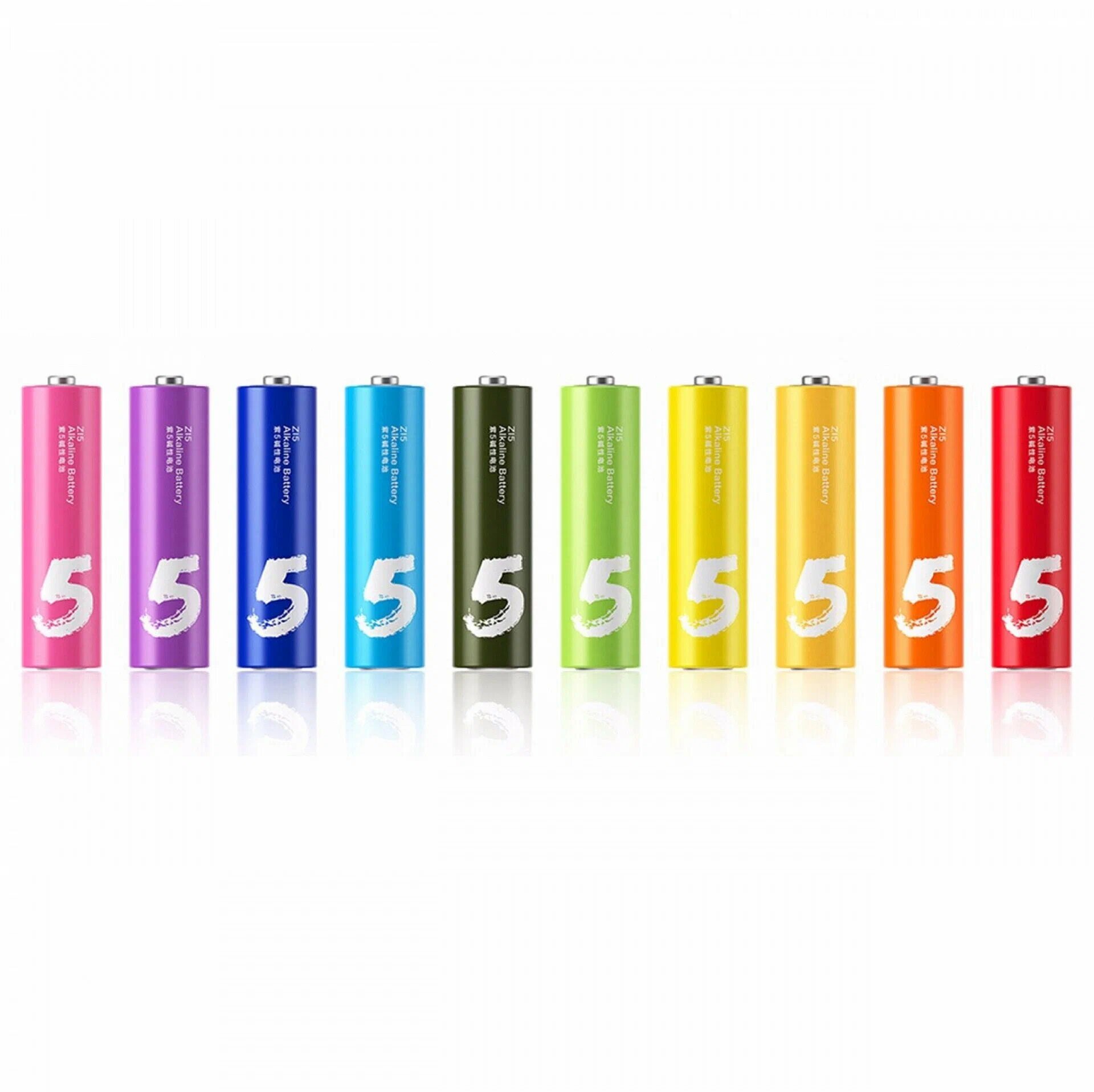 Батарейки алкалиновые ZMI Rainbow типа AA уп.10 шт. AA 501 Colors