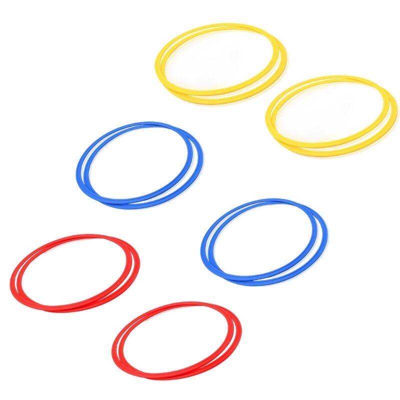 Красочные Кольца Для Тренировки Аджилити из 12 Частей, Футбольные Тренировочные Аксессуары Для Футбола, Баскетбола И Спортивных Упражнений