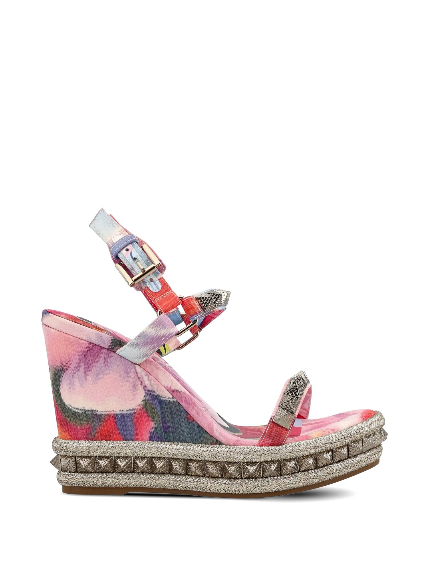 Босоножки Pyra Clou floral-print studded sandals