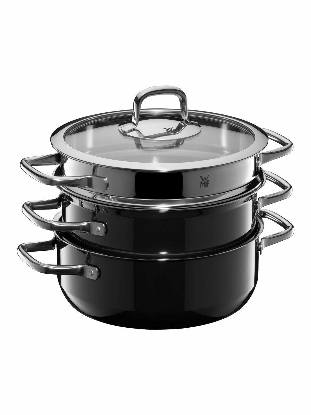 Набор кастрюль WMF Fusiontec Compact Black, 3 предмета, для всех типов плит