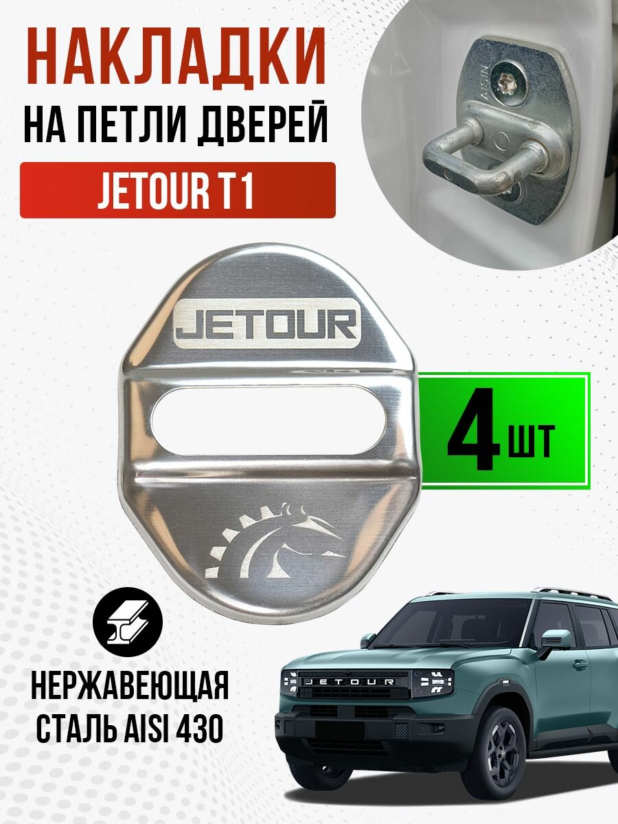 Защитные накладки на петли замков дверей Джетур T1 / Jetour T1 (2025-2026)