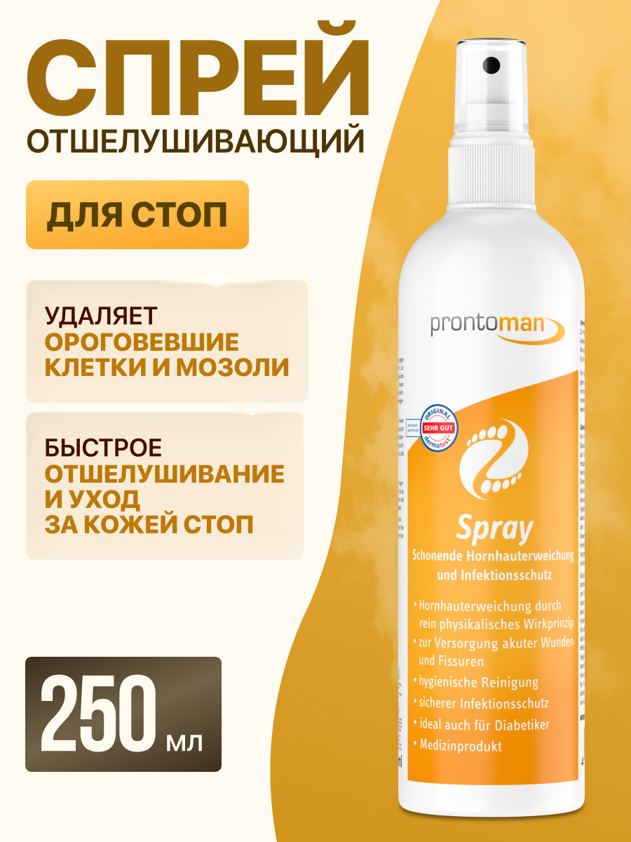 Prontoman Spray 250 мл/размягчающий спрей для ног /Пронтоман