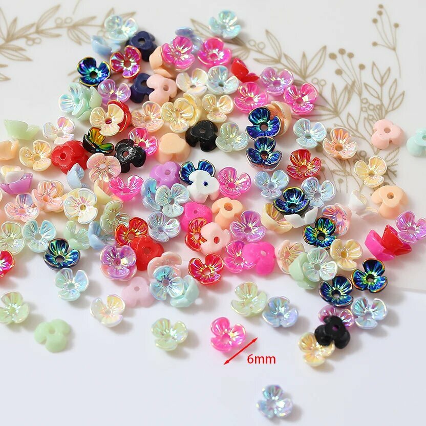 Мини лепестки цветов из смолы, 100 шт, mixed colors