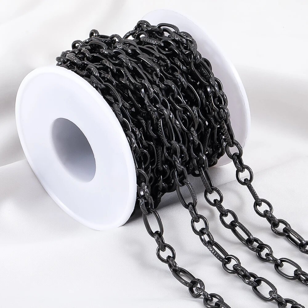 Черная цепочка из нержавеющей стали 1/2/10 м SGB-1M