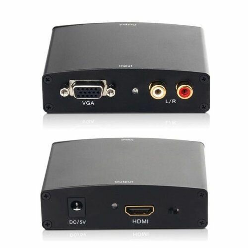 Конвертер скорости HDMI->VGA V1009 Box, черный, 1 шт. в упаковке
