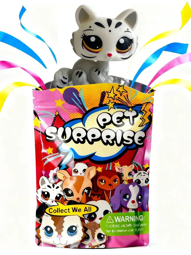 Pet Shop #3585, лпс игрушки, Короткошерстная кошка, подарок для девочки(С упаковочным пакетом)