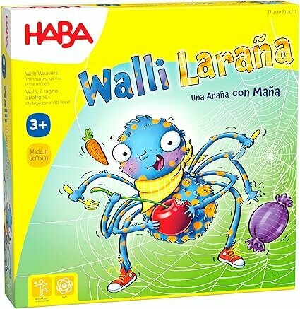 Детская настольная игра Haba - "Walli Laraa/Паучок Валли ", на развитие мелкой моторики, от 3 лет - 306571