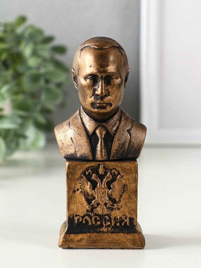 Бюст Путин В. В. , фигурка гипс, 12 5.5 4.5 см