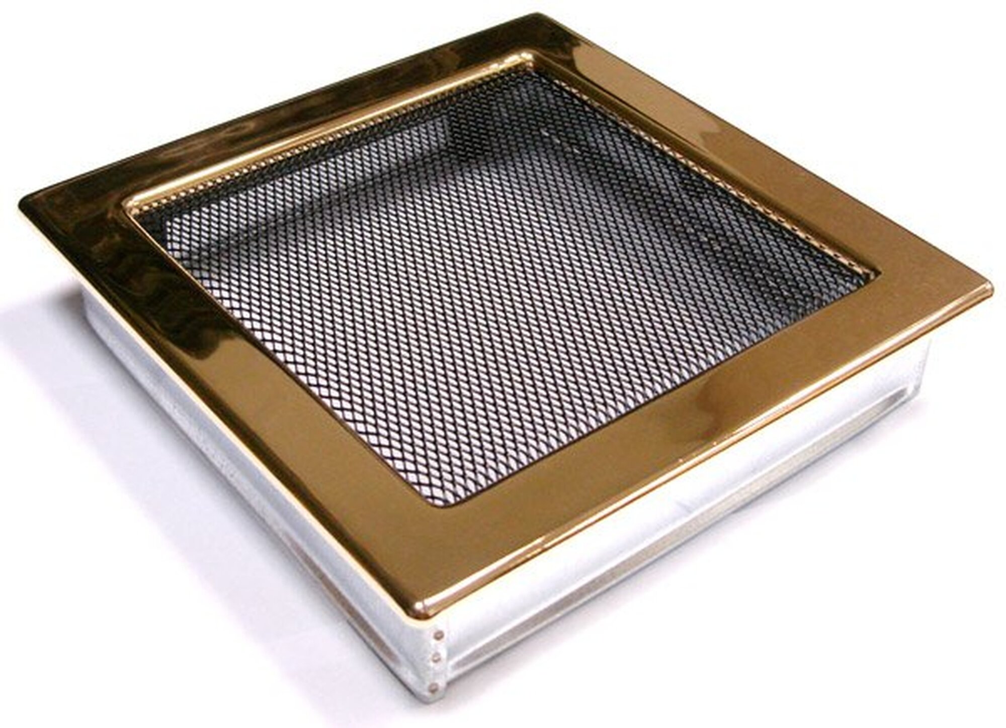 Вентиляционная решетка для камина Kratki (Польша) Полированное золото 22х22 см