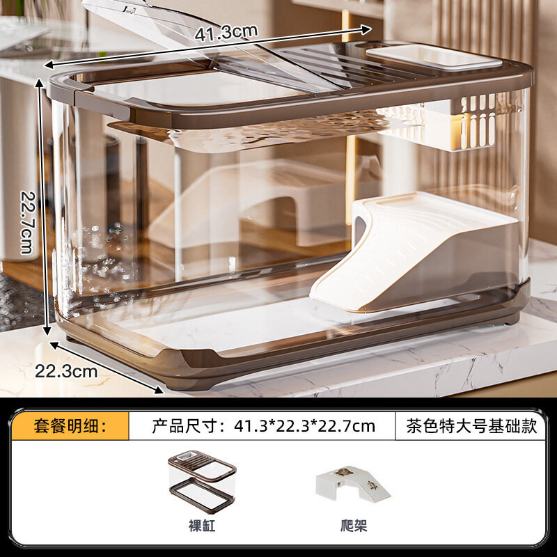 Аквариум высокого разрешения для дома, аквариум для черепах, прозрачный аквариум, прямые поставки от производителя, для гостиной, балкона, ландшафтного дизайна, небольшой экологический аквариум