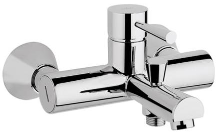 Смеситель для ванны Conic CN850102015, латунь, хром, однорычажный, с изливом, без шланга, душа и держателя, Webert, Италия