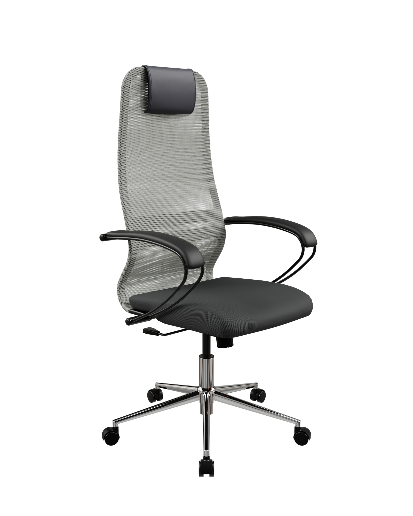 Компьютерное кресло ErgoLife Sit 8 (DE.12.1.2A2), хром, топ-ган, светло-серый/черный