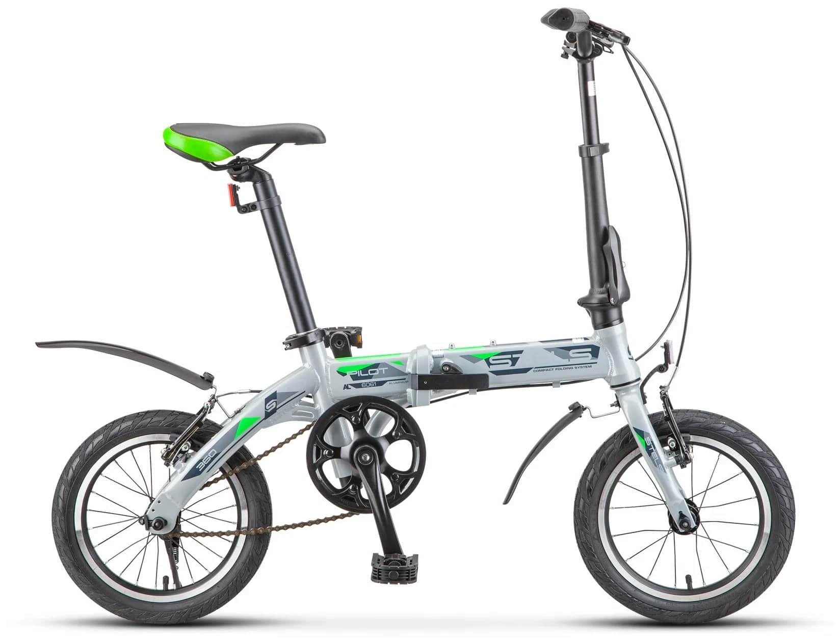Складной велосипед Stels Pilot 360 V010 (2026) 14 Хромовый (130-175 см)