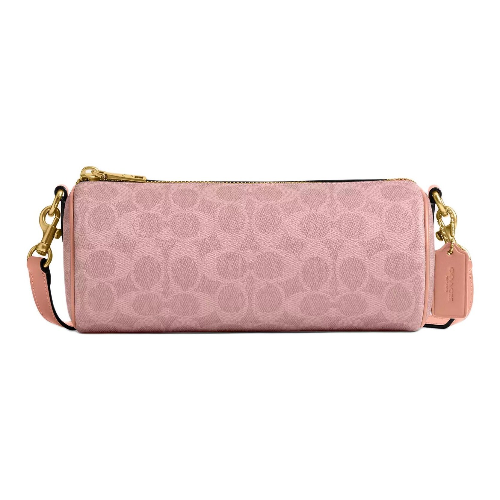 Сумка Coach, фактура тиснение, розовый, — фото 1