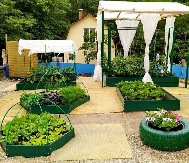 Клумба садовая, грядка оцинкованная с полимерным покрытием, Диаметр клумбы 80 см. Цвет Мятно-зеленый