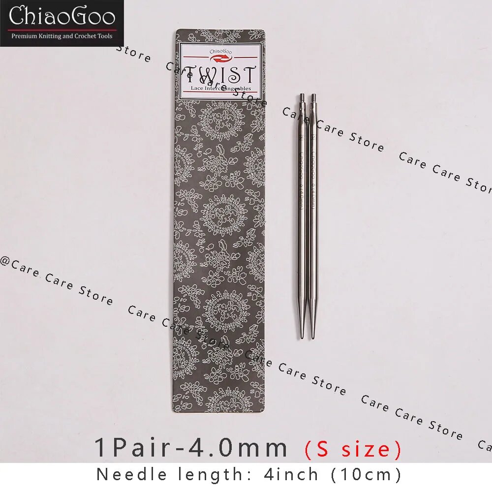 ChiaoGoo TWIST спицы из нержавеющей стали 4.0mm, 10см