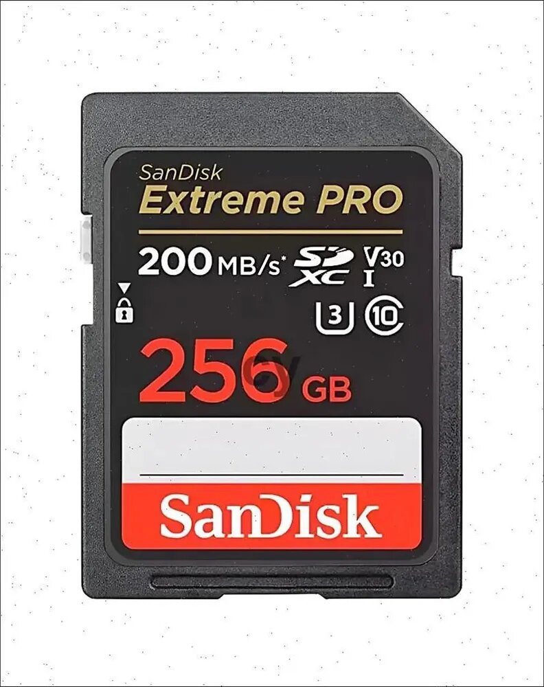 Карта памяти SanDisk Extreme PRO SDXC 256GB UHS-I V30 U3 скорость 200MB/s