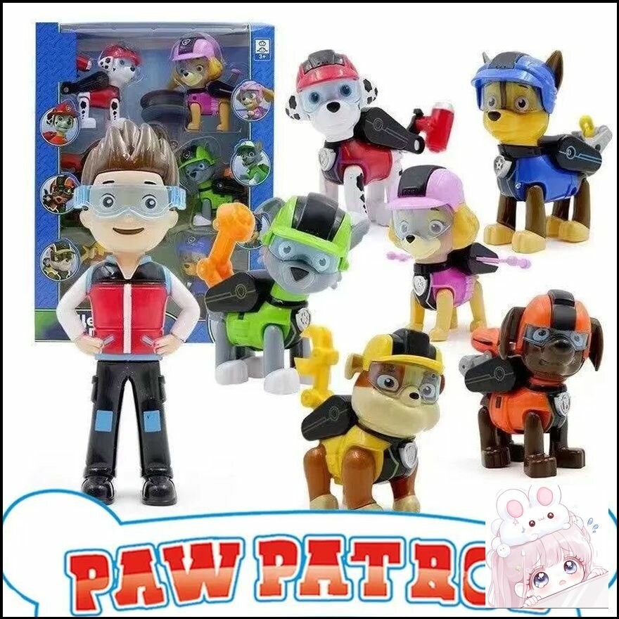 Набор игрушек Щенячий патруль Капитан Райдер Paw Patrol 7 фигурок ABS пластик для детей