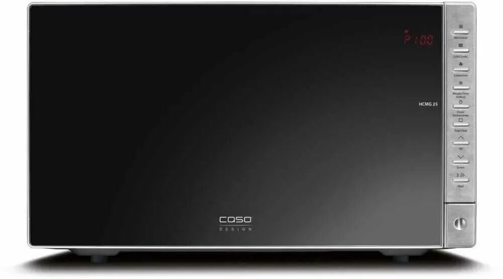 Микроволновая печь CASO HCMG 25 зеркальный, серебристый, 25 л, 900 Вт, переключатели - кнопки