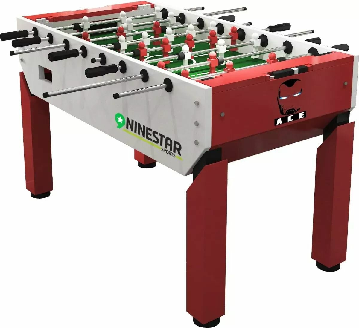 Игровой стол - футбол "Nine Star Iron Men ITSF Red"(144х75,5х90)