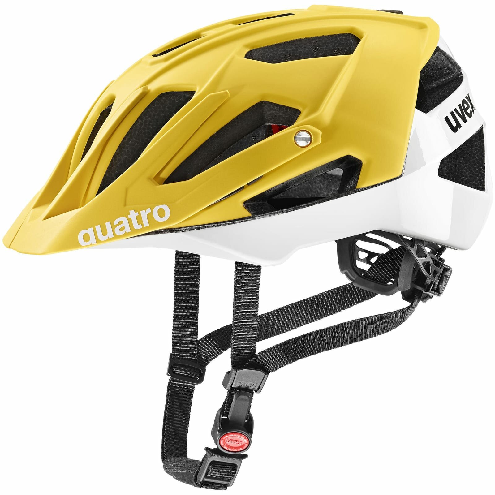 DECATHLON шлем велосипедный Uvex Quatro cc, желто-белый, 52-57 см